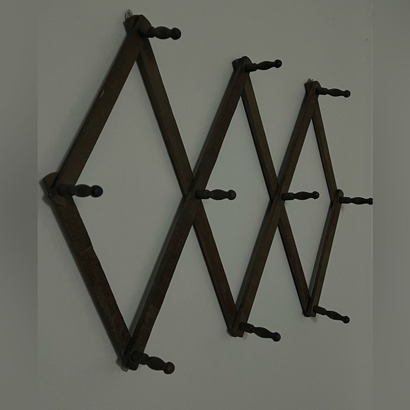 Wall Decor | Vintage Accordion Peg Rack | Poshmark
